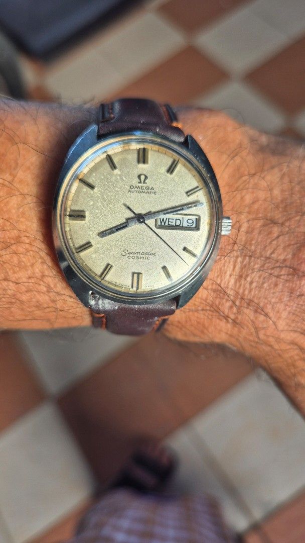 Vintage jam Omega seamster cosmic day date automatic watch, Luxury ...