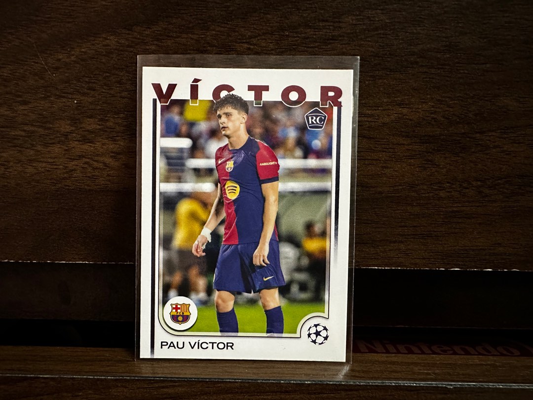 2024-25 Topps UEFA #16 Pau Victor Rookie Card, Hobbies & Toys, Toys ...