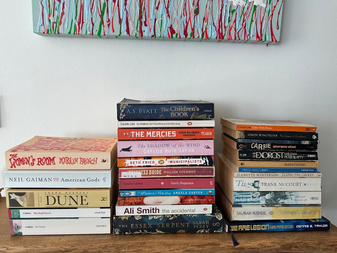 23 fiction book collection, some brand new, Dune, American Gods, The ...