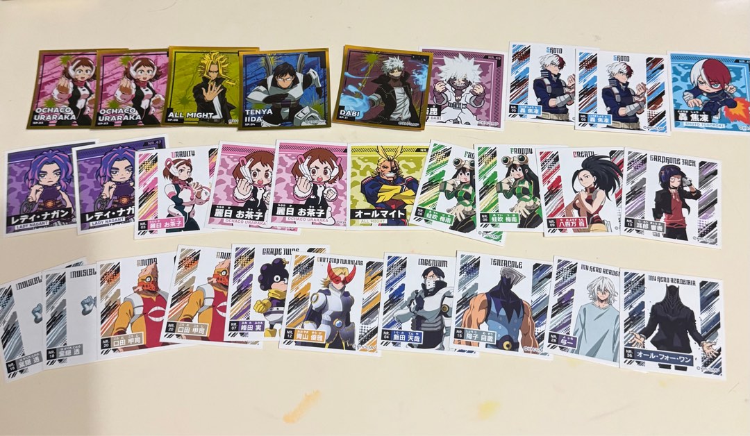 [換/賣] 我的英雄學院 貼紙 mha 我英 轟焦凍 dabi 荼毘 麗日, 興趣及遊戲, 玩具 & 遊戲類 - Carousell