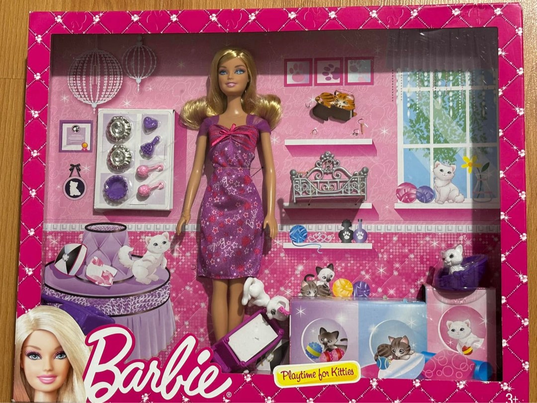 Barbie Playtime with Kitties, Hobbies & Toys, Toys & Games on Carousell