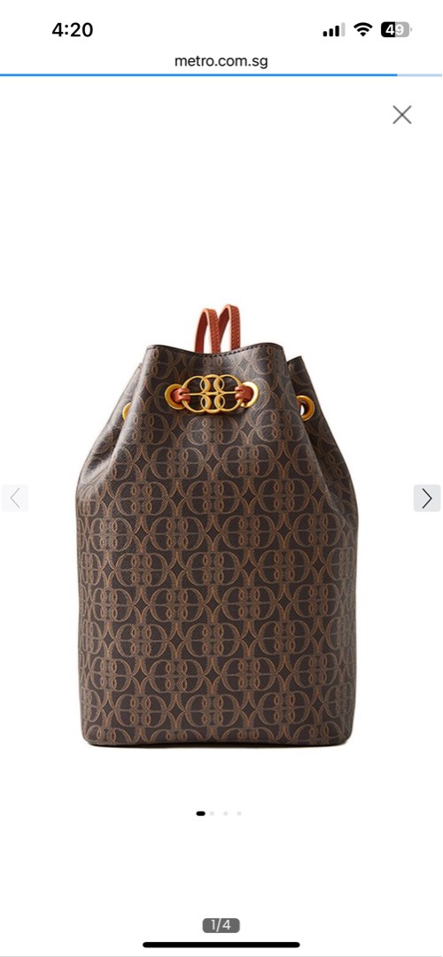 Bonia Monogram Sailor Bag, Women's Fashion, Bags & Wallets, Backpacks ...