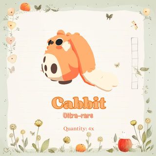 Adopt Me: Cabbit, Video Gaming, Gaming Accessories, In-Game Products on ...