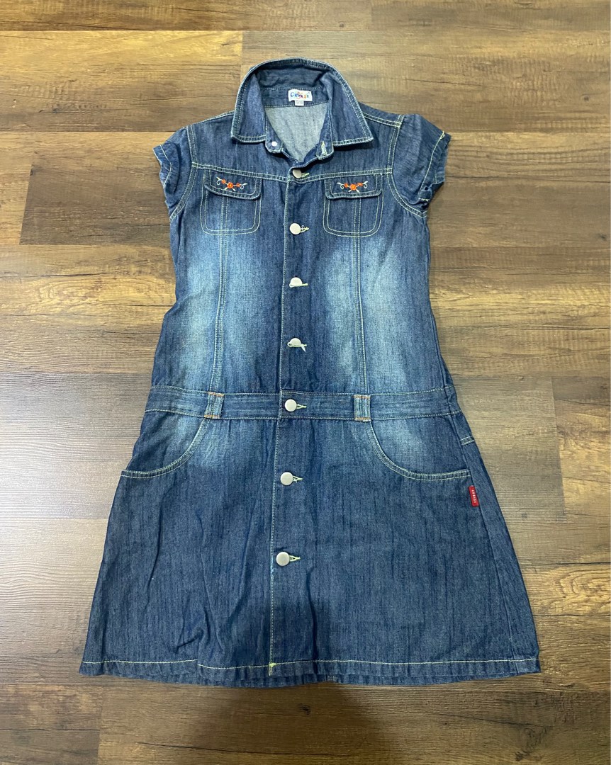 CERISI JEAN DRESS, Babies & Kids, Babies & Kids Fashion on Carousell
