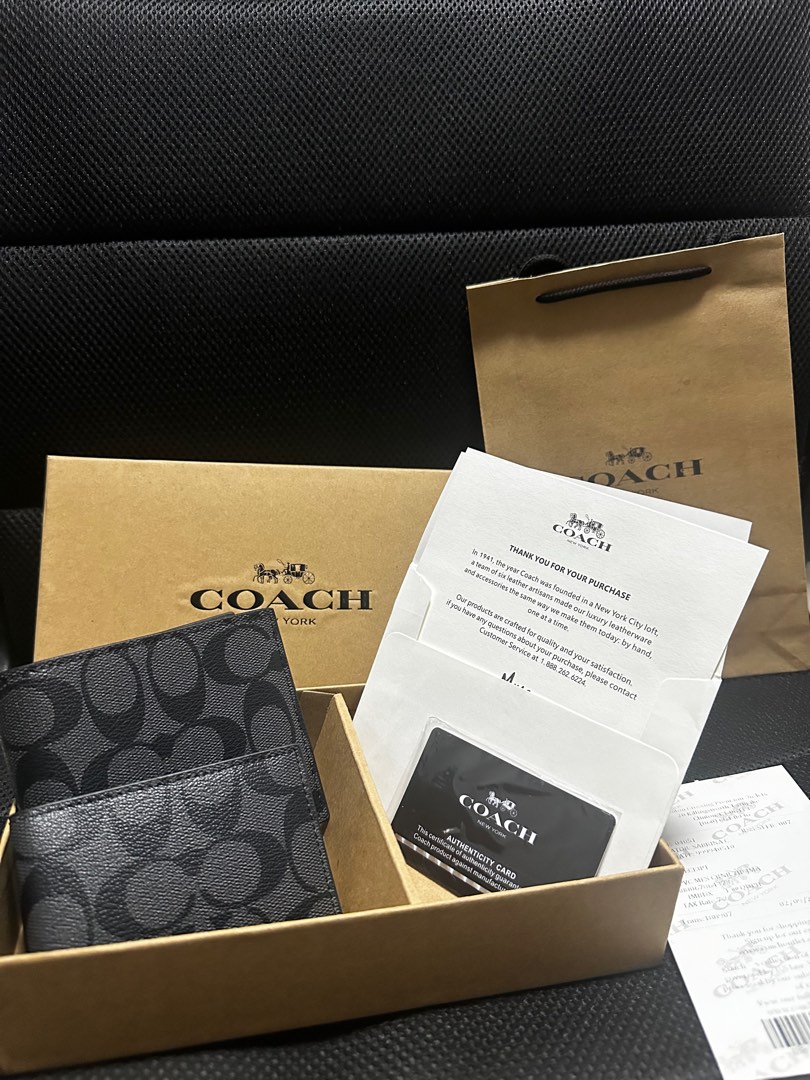 Coach Men Wallet & Card Holder, Men's Fashion, Watches & Accessories ...