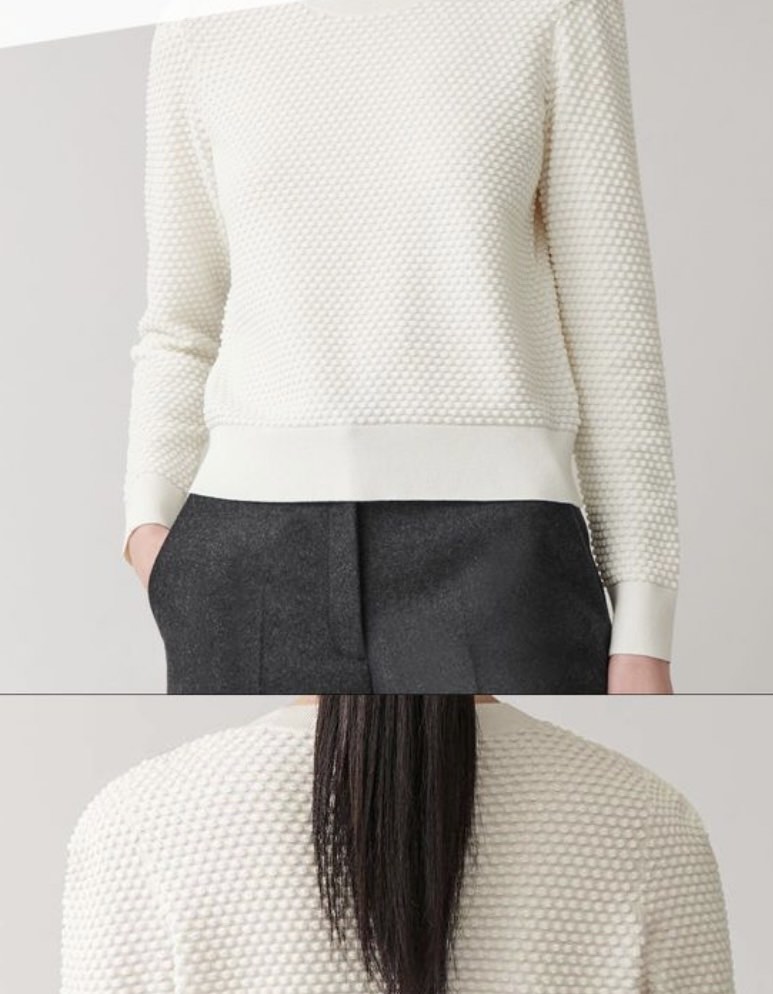 COS raised stitch textured sweater in Black, Women's Fashion, Tops ...