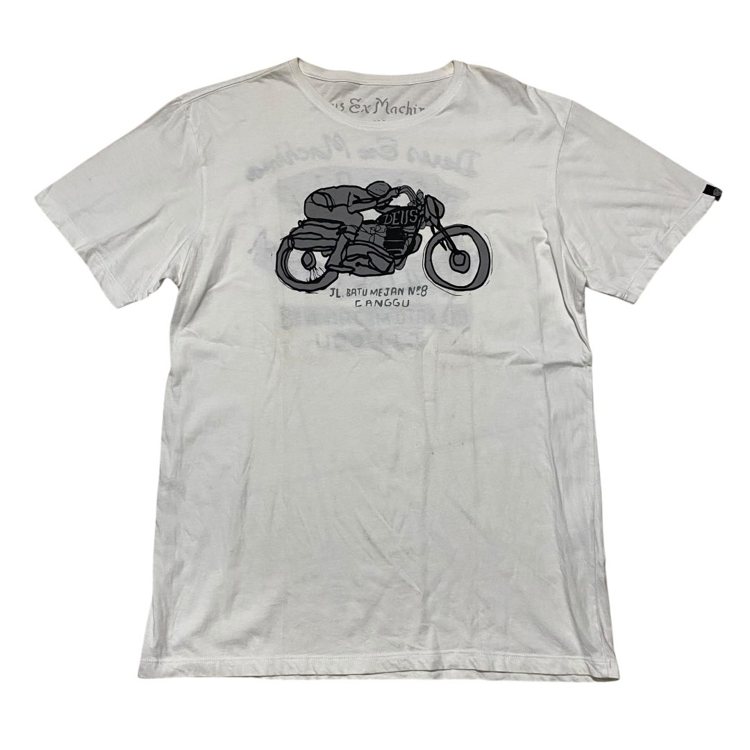Deus ex machina eau rouge temple of enthusiasm white tee, Fesyen Pria ...