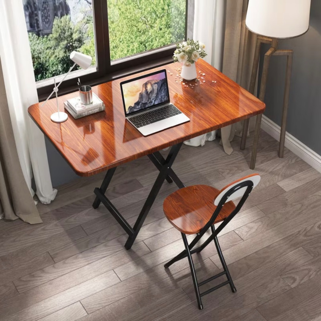 Glossy Folding Computer Table | Rectangular Study Desk Table | Foldable ...