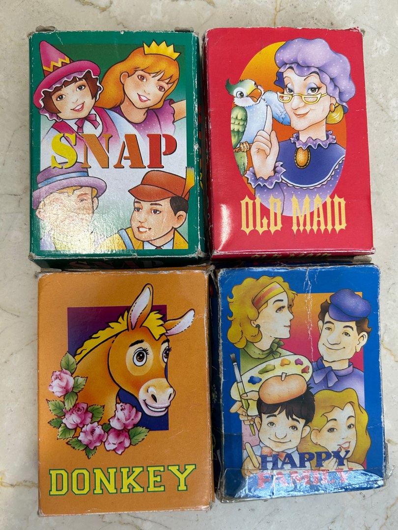 Happy Family/Snap/Donkey/Old Maid playing cards, Hobbies & Toys, Toys ...