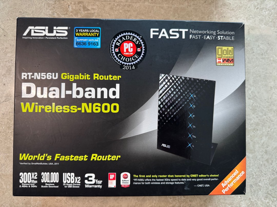Hardly used - ASUS RTN-56U Wireless Router Dual Band N600, Computers ...