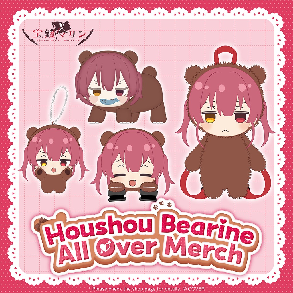 HOLOLIVE Houshou Marine Houshou Bearine All Over Merch, Hobbies & Toys ...
