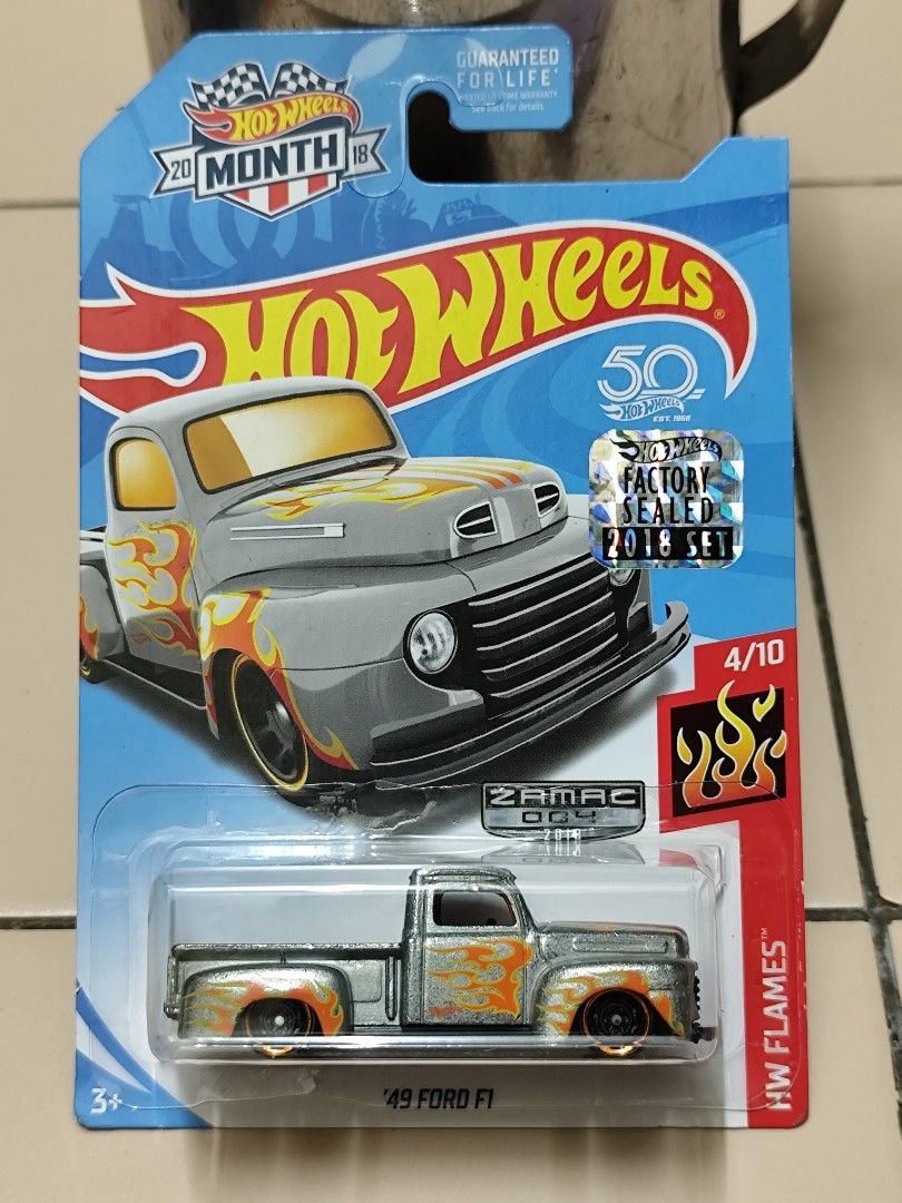 Hot Wheels '49 Ford F1 Zamac Walmart Exclusive HW Flames 2018 Factory Sealed pickup truck muscle ...
