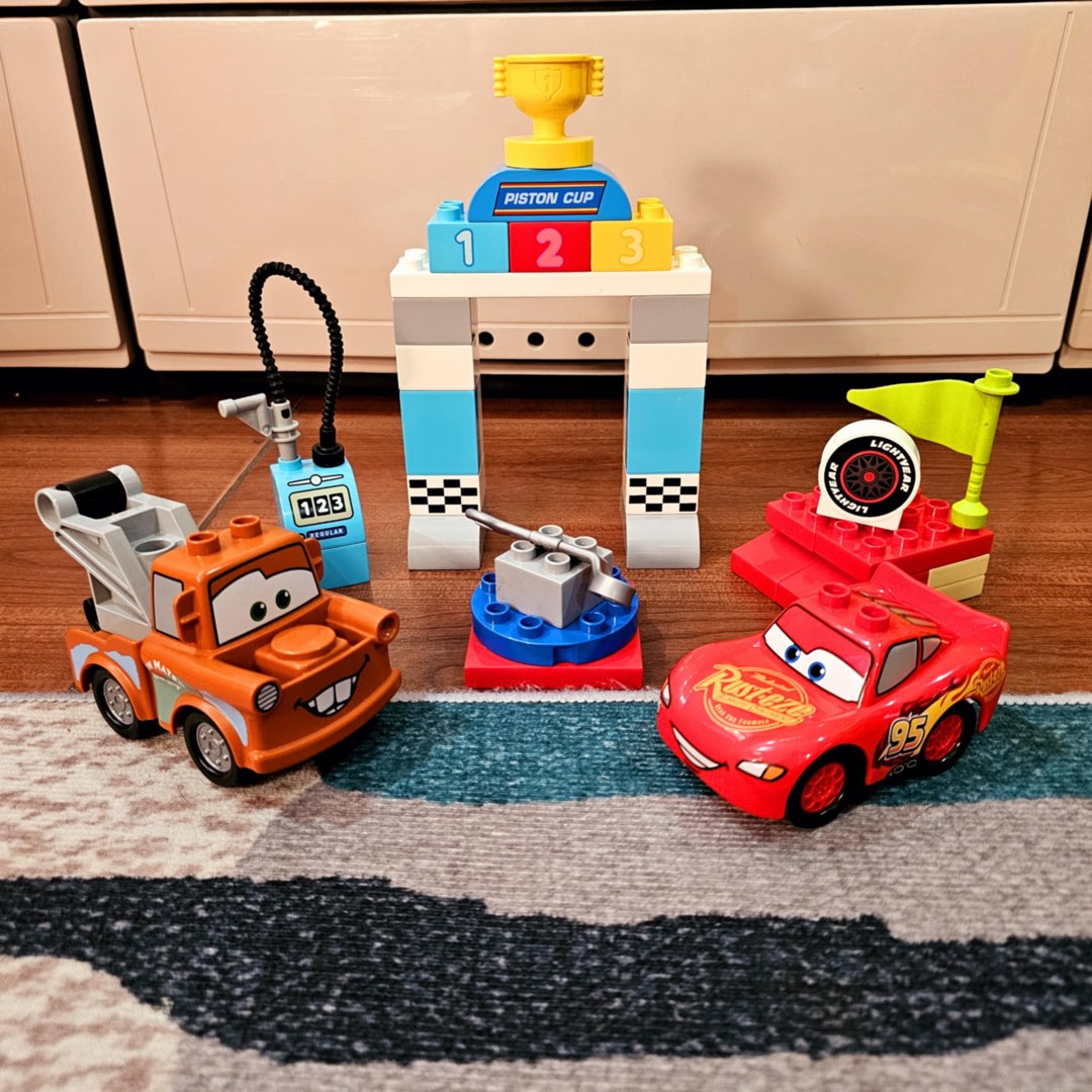 LEGO Duplo Lightning McQueen Tow Mater Race Day set, Hobbies & Toys ...