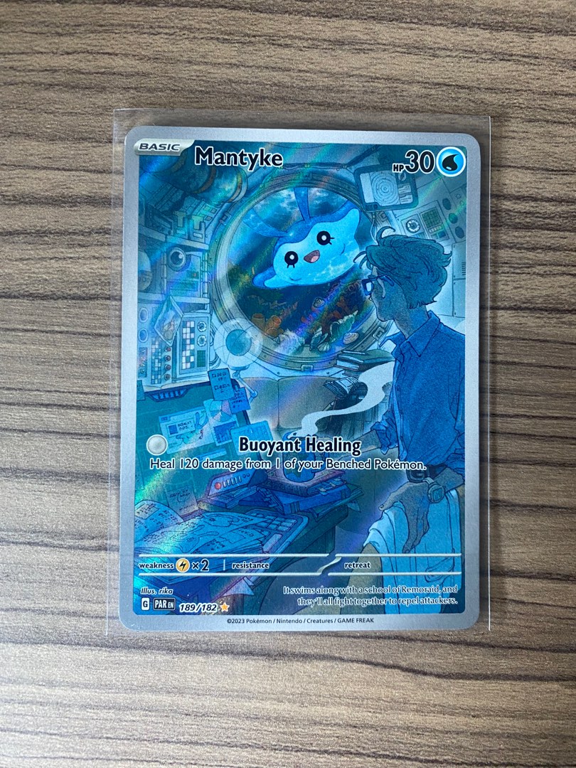 Mantyke IR Pokemon Paradox Rift Illustration Rare SV04 TCG English ...