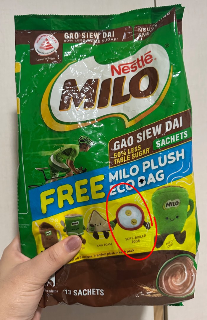 Milo GAO SIEW DAI with soft boiled eggs eco bag, Food & Drinks, Local ...