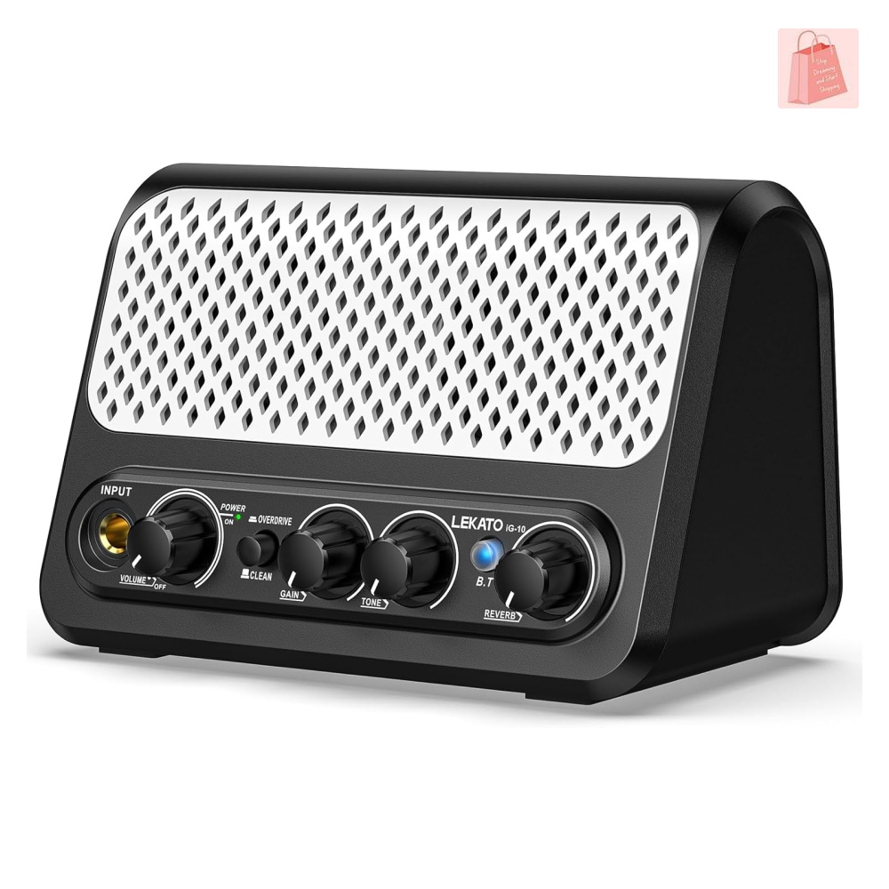 Mini Guitar Amp,LEKATO 10W Portable Electric Guitar Amplifier with ...