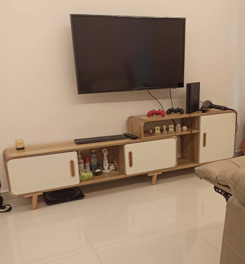Modern expandable TV console cabinet, Furniture & Home Living ...