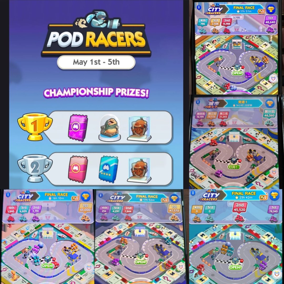 Monopoly Racing Car Event (POD RACERS) - 02/05/2025, Video Gaming ...