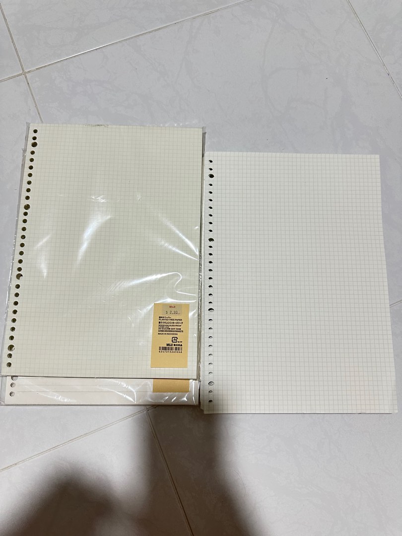 Muji A4 Loose Leaf Papers, Hobbies & Toys, Stationery & Craft, Stationery & School Supplies on ...