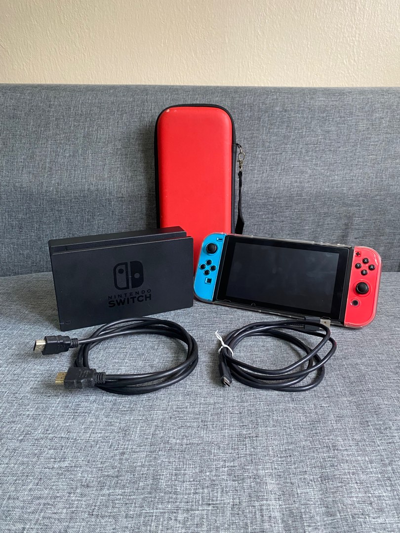 Nintendo switch v2 neon, Video Gaming, Video Game Consoles, Nintendo on ...