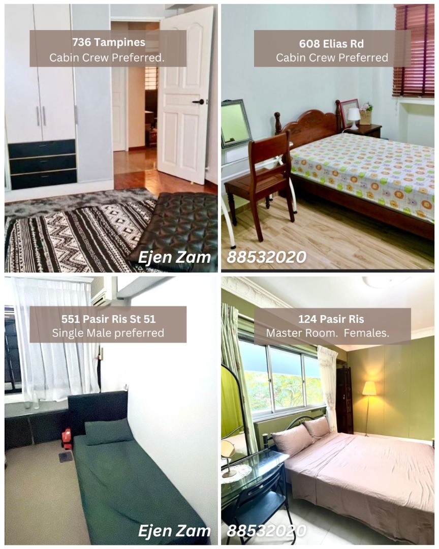 Pasir Ris Room Rental. Cabin crews, Semiconductor, Airport, Changi CBD ...