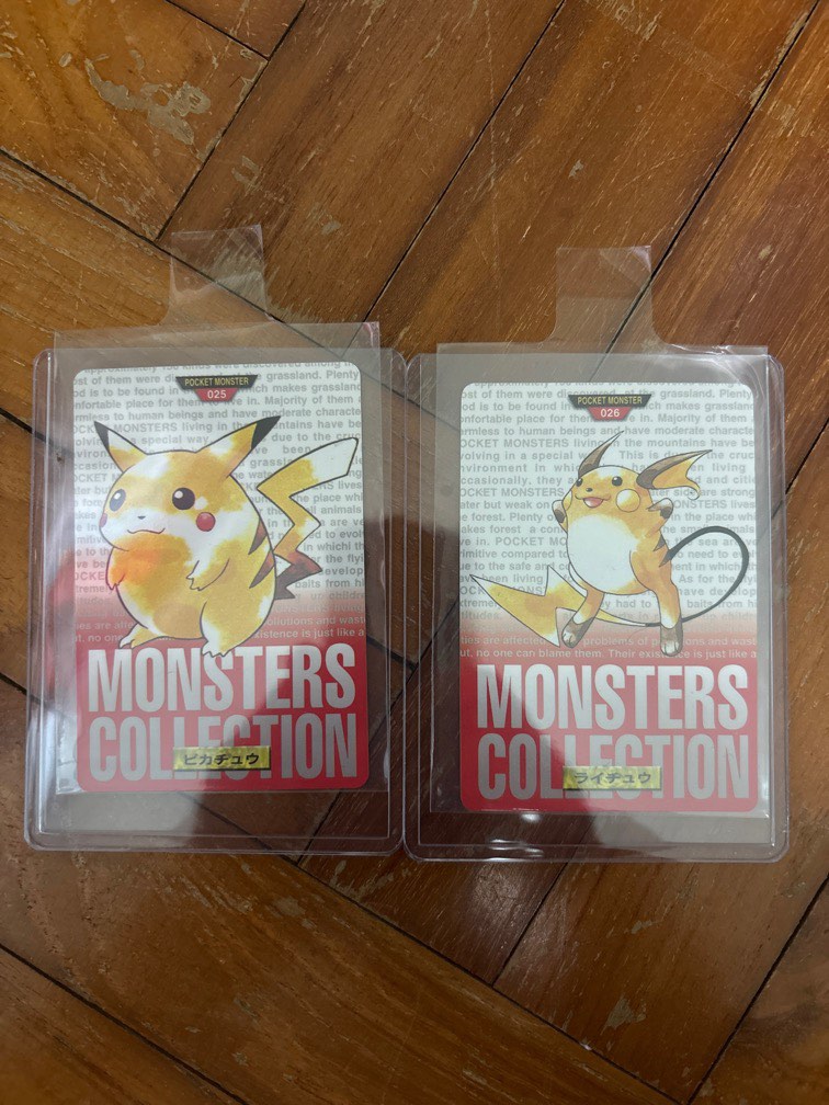 pikachu raichu 1996 red carddass, Hobbies & Toys, Toys & Games on Carousell