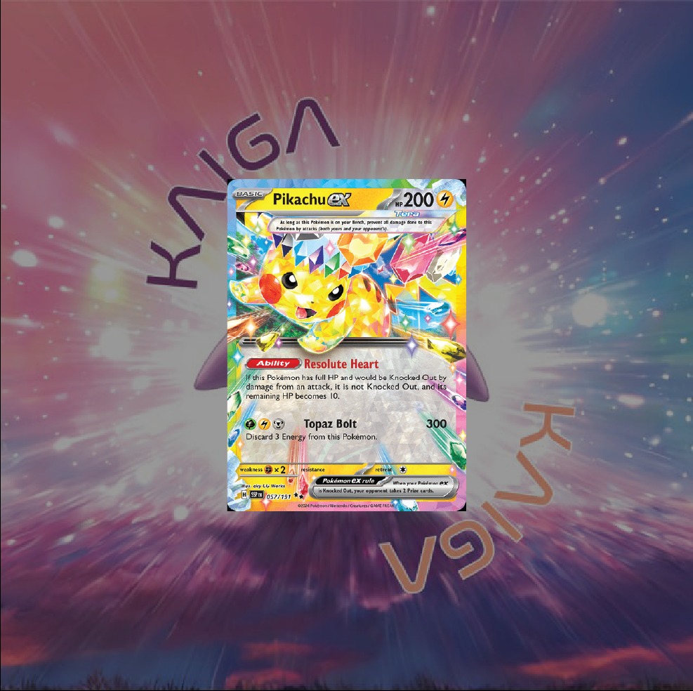 [Pikachu EX] Pokemon TCG English Pikachu ex Surging Sparks, Hobbies ...