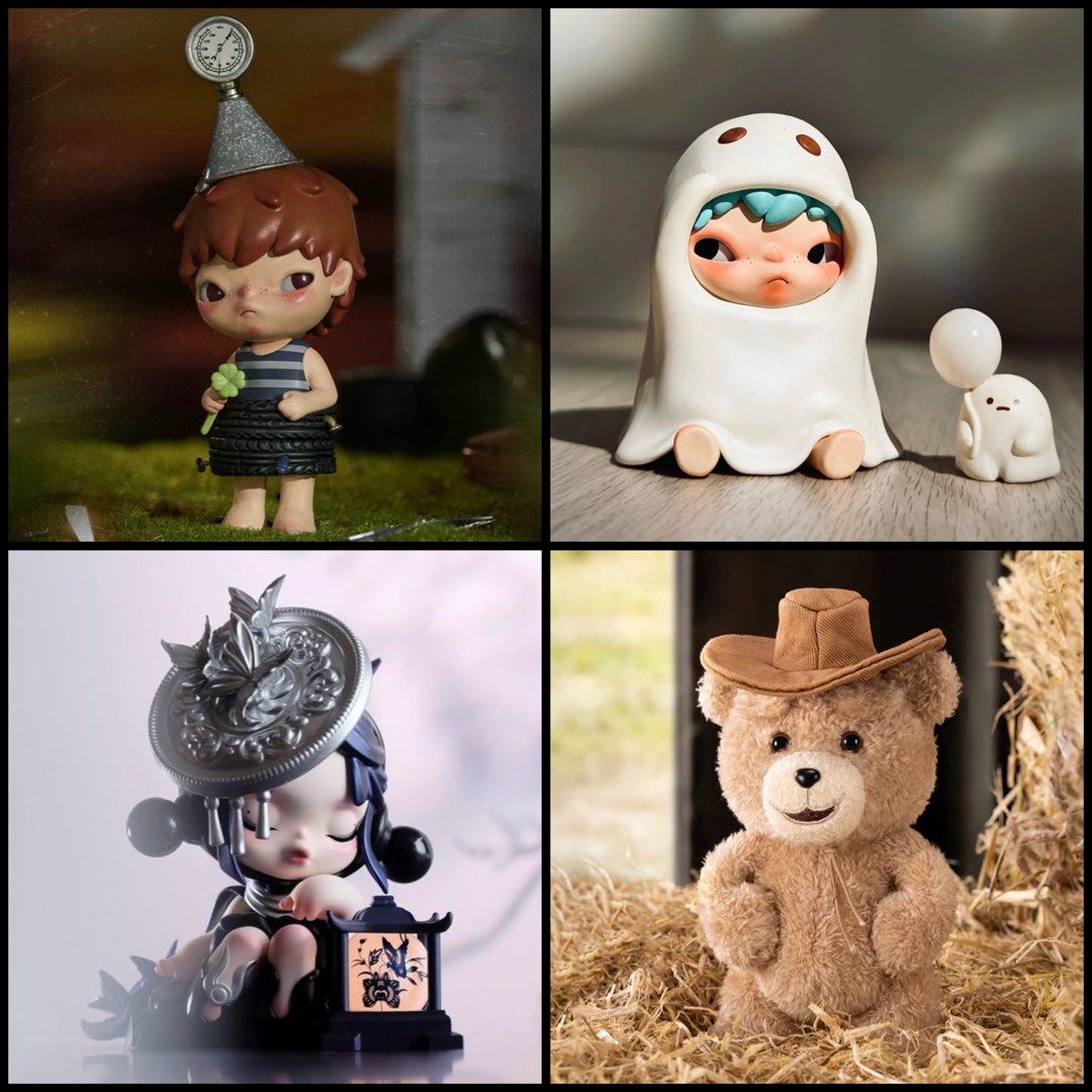 Popmart Hirono Echo Series Figures| Get Lucky |Ted2 Teddy Bear | Pieces ...