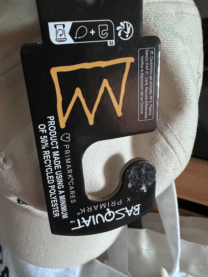 Primark X Jean Michel Basquiat Cream Off White Limited Edition Baseball ...