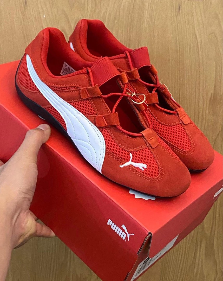 Puma Ballerina x Red White, Women's Fashion, Footwear, Sneakers on ...