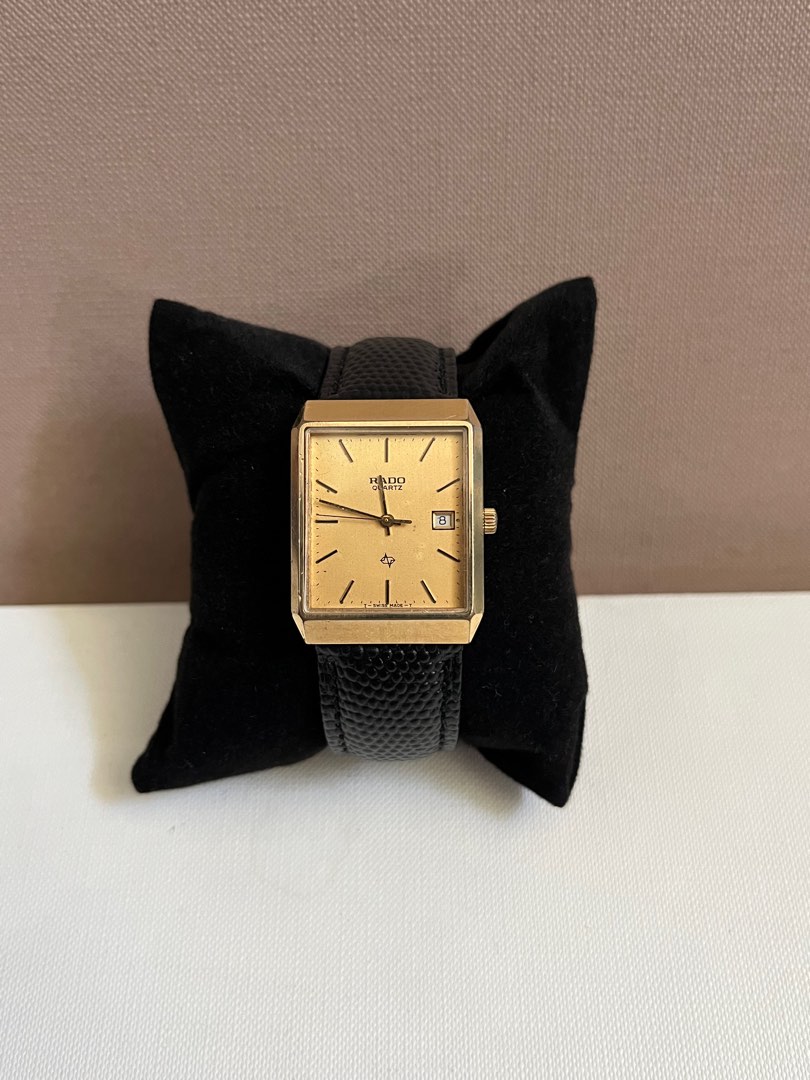 Rado tank gold plated quartz, Luxury, Watches on Carousell
