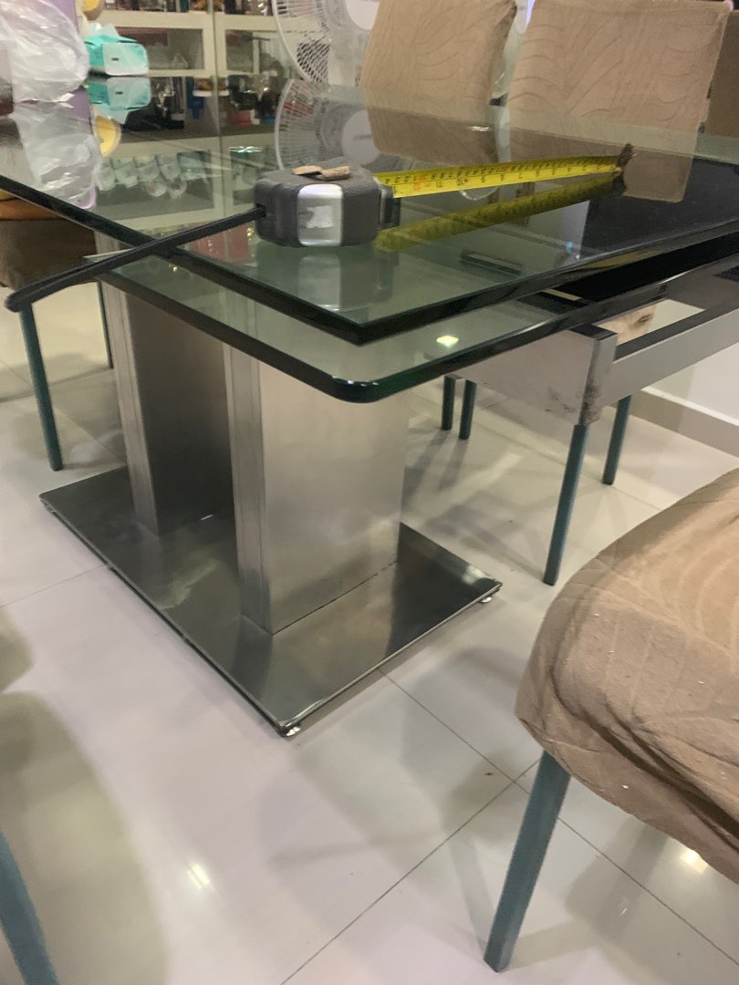Rectangle extendable dining table and 6 chairs, Furniture & Home Living ...
