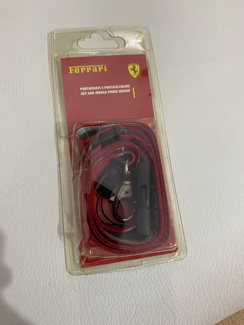 Scuderia Ferrari Lanyard Red Original Made in Italy, Barang Mewah ...
