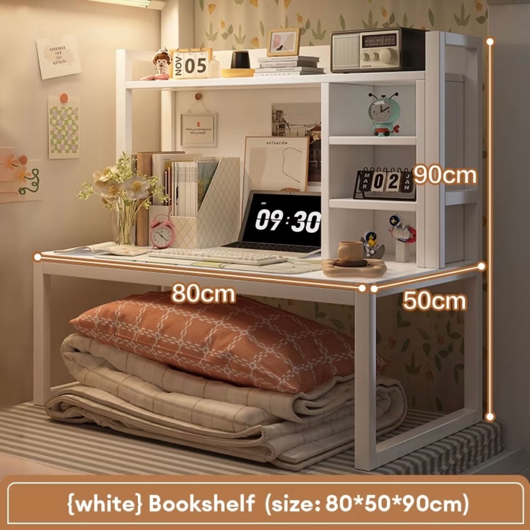 Study Table With Bookshelf | Study Desk With Storage Shelf | Home ...