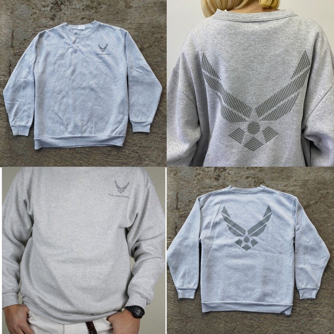 Vintage 90s Us Air Force USAF Reflective Sweater Made In USA Sweatshirt ...