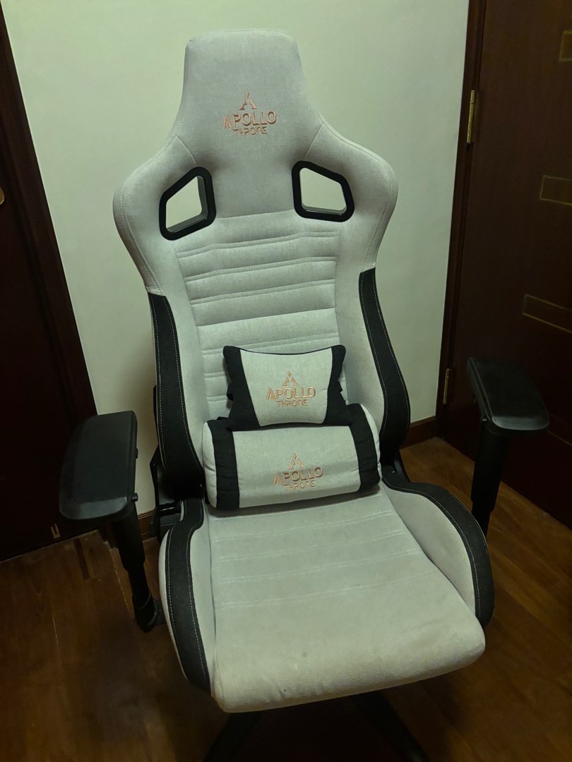 White gaming chair (Apollo Throne), Furniture & Home Living, Furniture ...