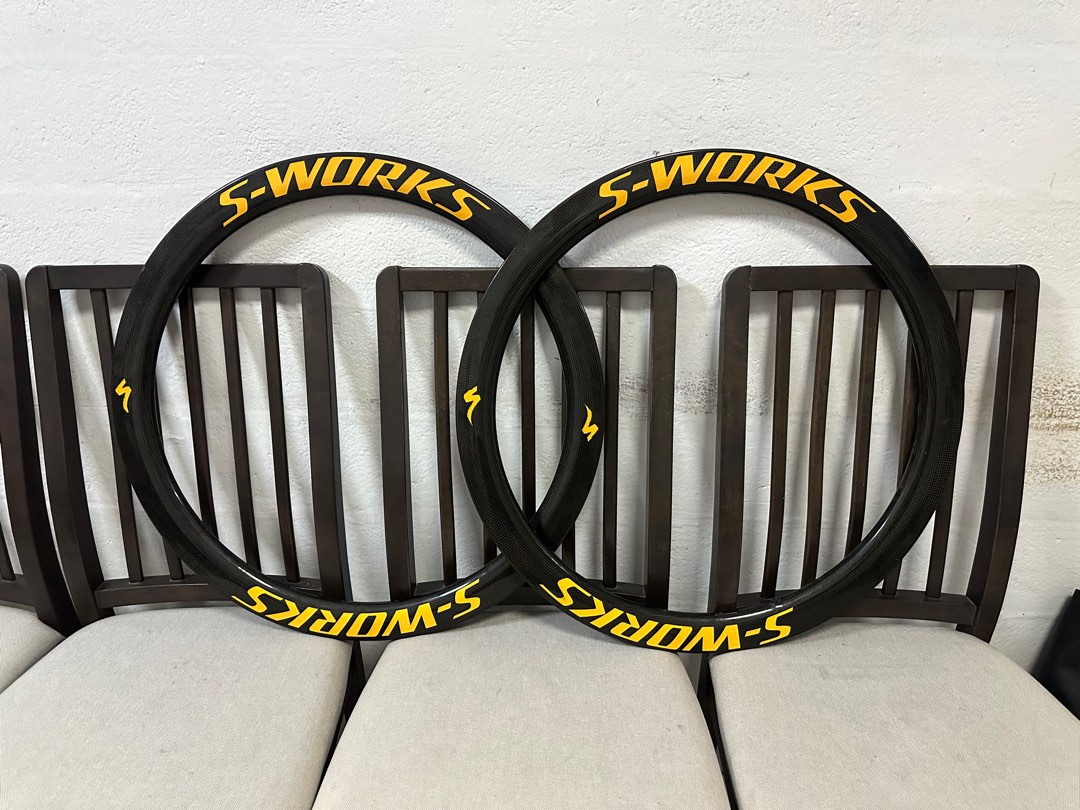 2x 50mm carbon rims set bicycle wheelset road bike disc brake disk ...