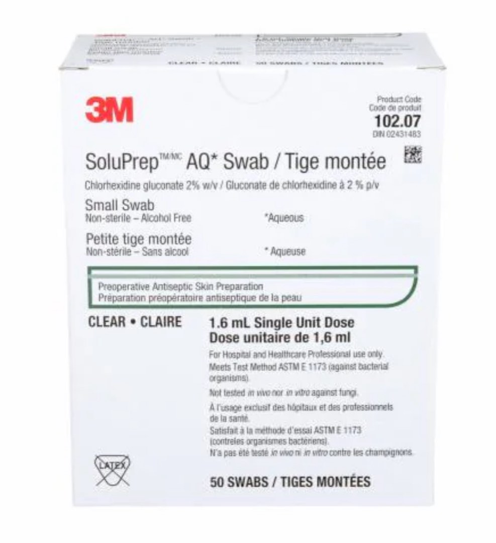 3M SoluPrep AQ Swap (small) Non alcohol, Health & Nutrition, Medical ...