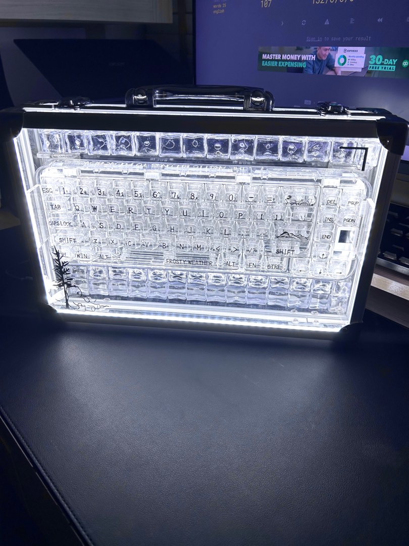 65% Fully Transparent Custom Keyboard Mechanical (Fully transparent ...