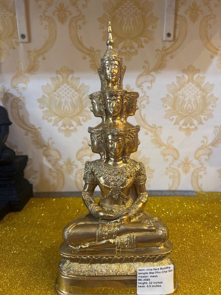 九面富贵佛 nine face Buddha Bucha statues god Buddha Buddhist Buddhism thai ...