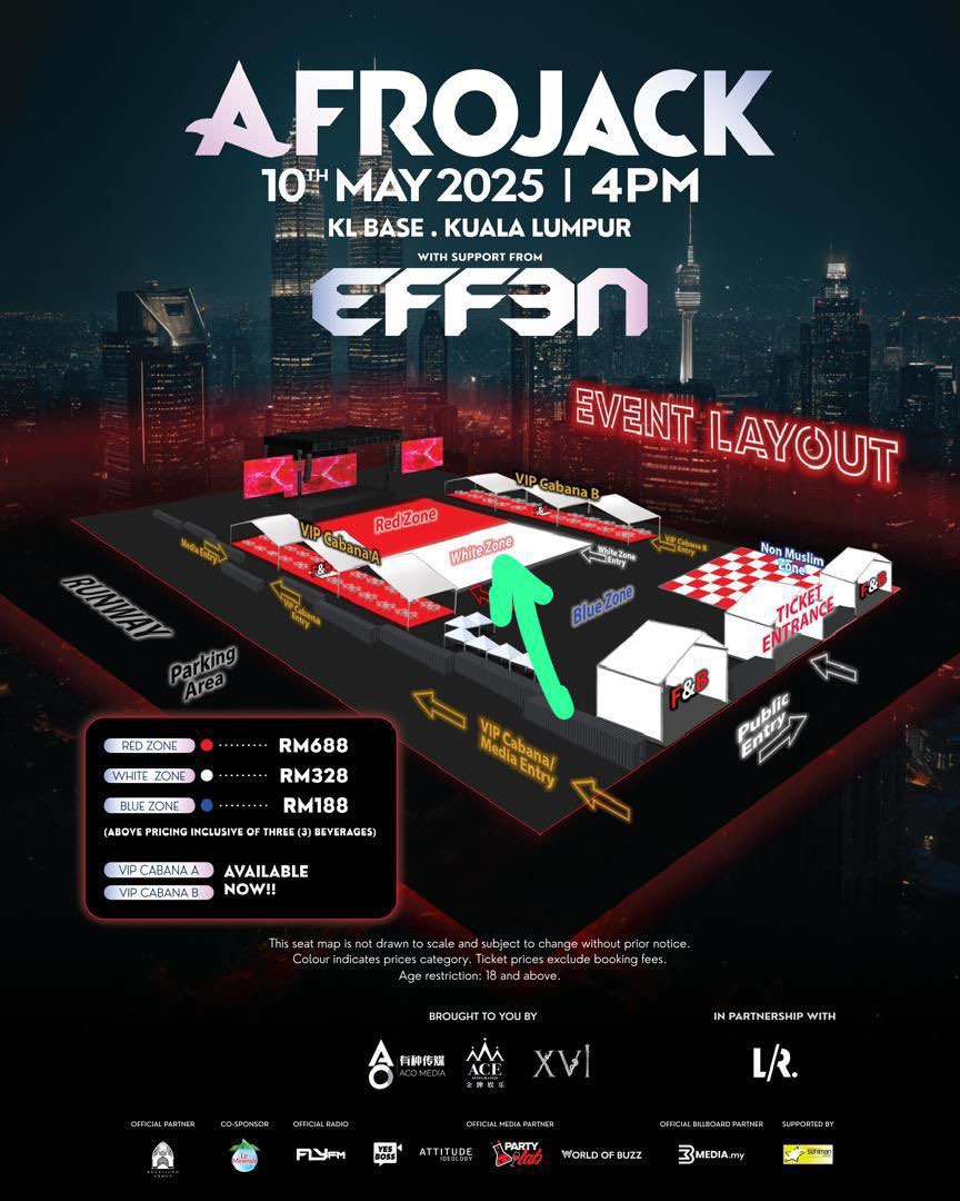 Afrojack ticket white zone, Tickets & Vouchers, Event Tickets on Carousell