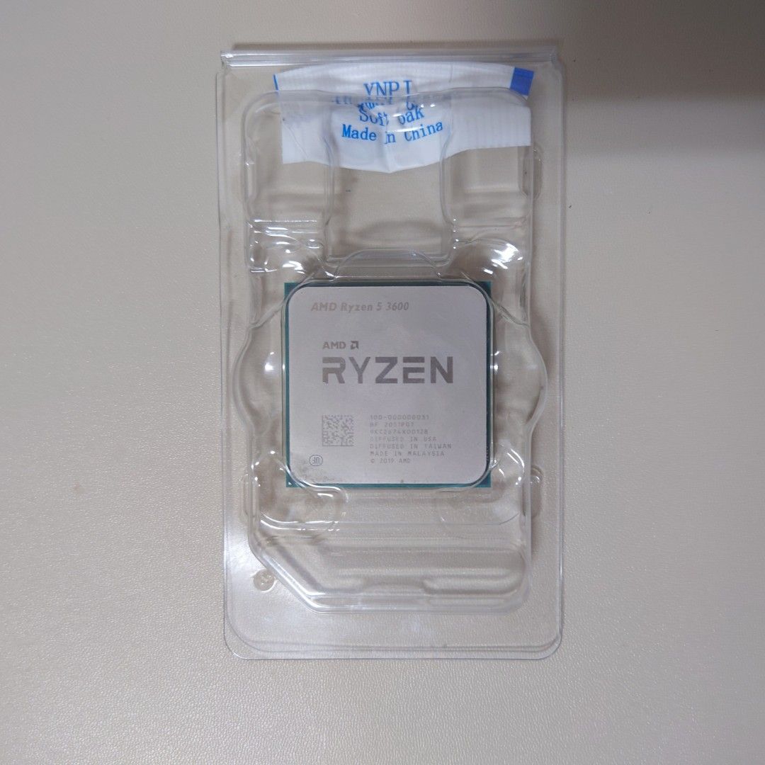 AMD RYZEN 5 3600 R5 3600 AM4 六核十二緒, 電腦及科技產品, 電腦在旋轉拍賣
