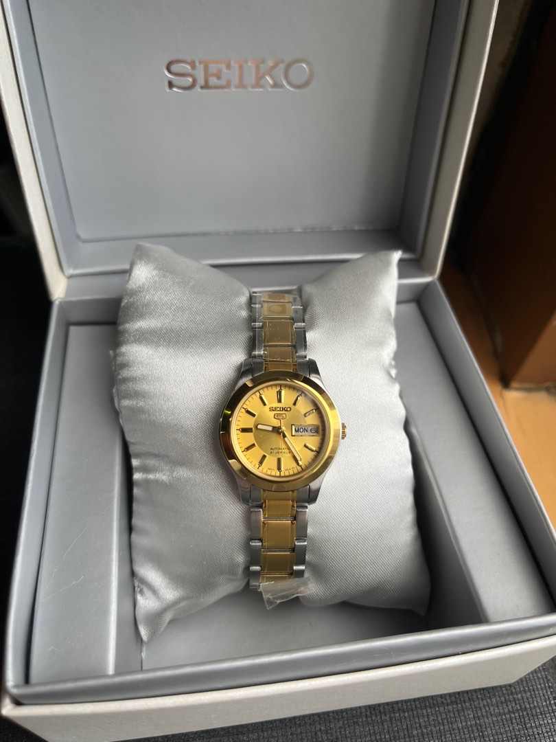 Brand New Seiko Ladies Gold-Plated Two-Tone Watch SYMD92K1, Women's ...