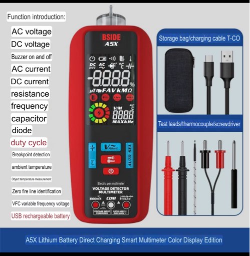 BSIDE A5X Smart Digital Multimeter Rechargeable, Mobile Phones ...