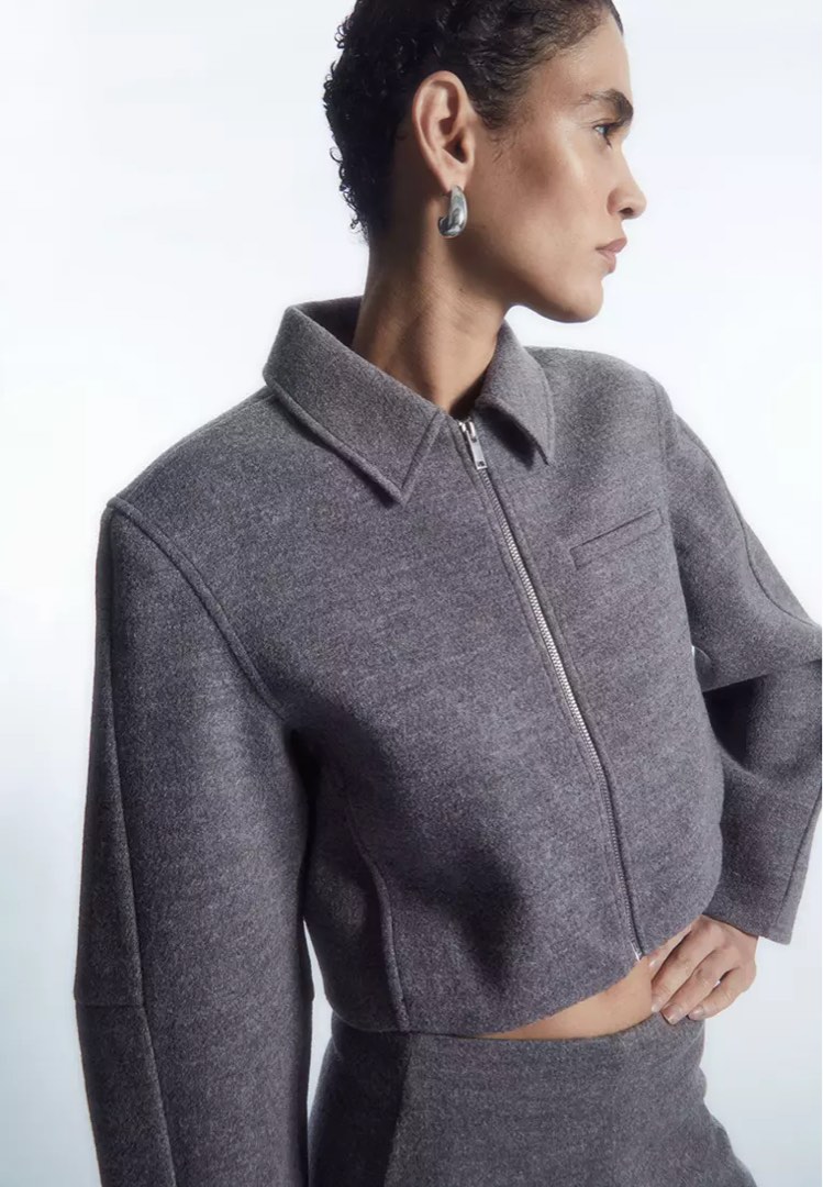 COS Grey Jacket, Women's Fashion, Coats, Jackets and Outerwear on Carousell