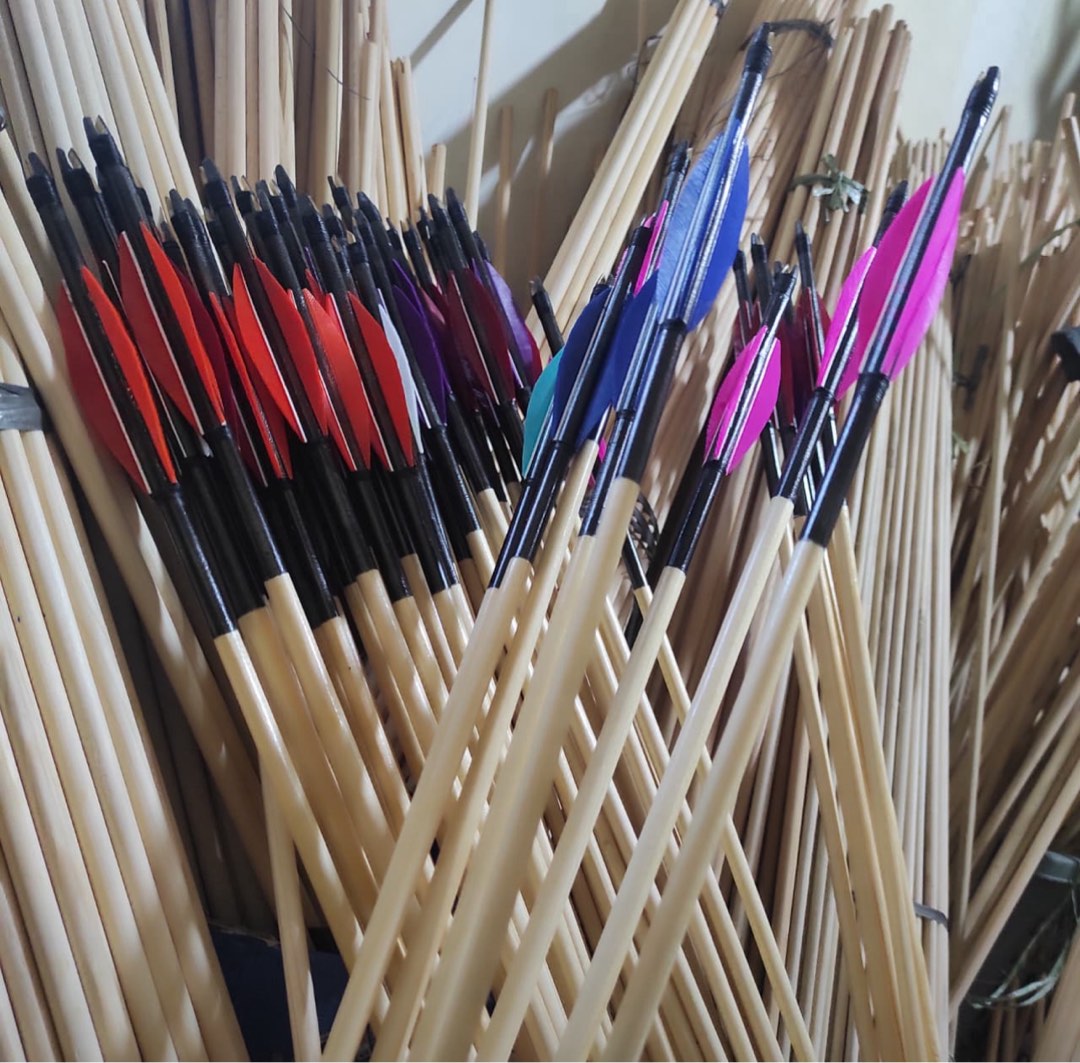 Custom Natural Wooden Arrows (Traditional Archery), Sports Equipment ...