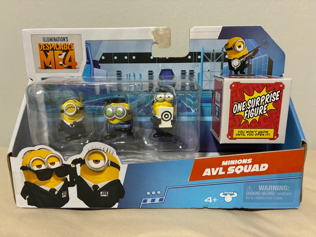 Despicable Me 4 Minions AVL Squad 2-inch Figures 4-pack (1 Mystery toy ...