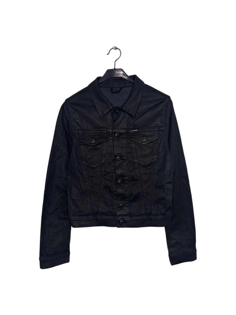 Diesel Made in Romania Waxed Trucker Jacket, Women's Fashion, Coats ...