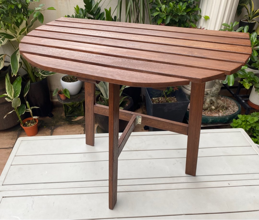 IKEA ASKHOLMEN wall foldable table half moon, Furniture & Home Living ...