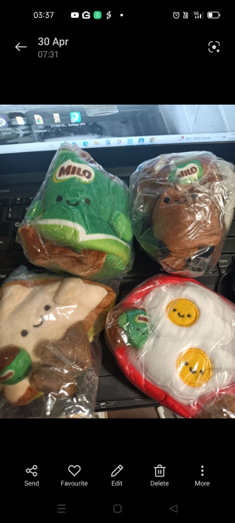 [instock] milo jellycat plush eco bag kaya toast milo peng, milo tin ...
